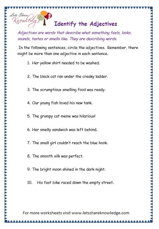 Limiting Adjectives Worksheet Grade 1 Limiting Adjectives Worksheet Grade 1
