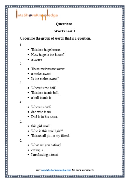 Grade 1 Grammar Questions Printable Worksheets Lets Share Knowledge Grade 1 Grammar Questions Printable Worksheets Lets Share Knowledge
